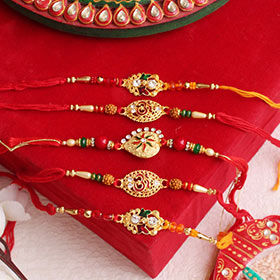 Gold Rakhi - Buy Gold Rakhi for Brothers | Rakhibazaar.com