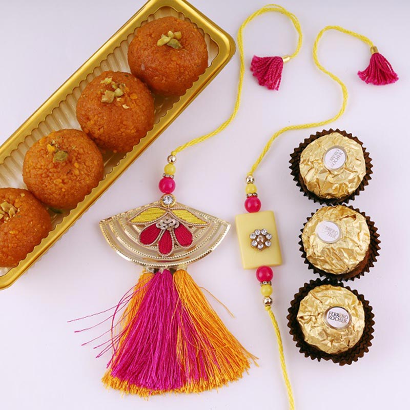 Send Trio Family Rakhi Pack Online | Rakhibazaar.com