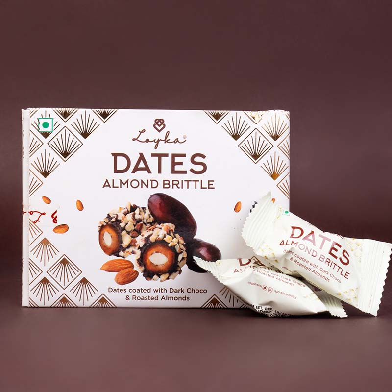 Send Loyka Dates Almond Brittle Gift Pack Online | Rakhibazaar.com