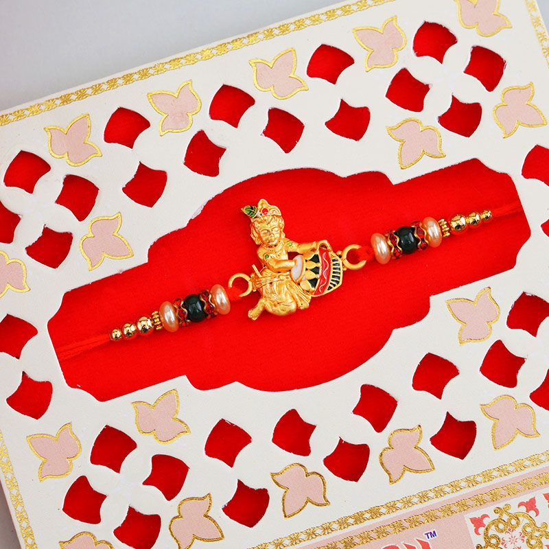 Send Golden Laddu Gopal Rakhi Online | Rakhibazaar.com