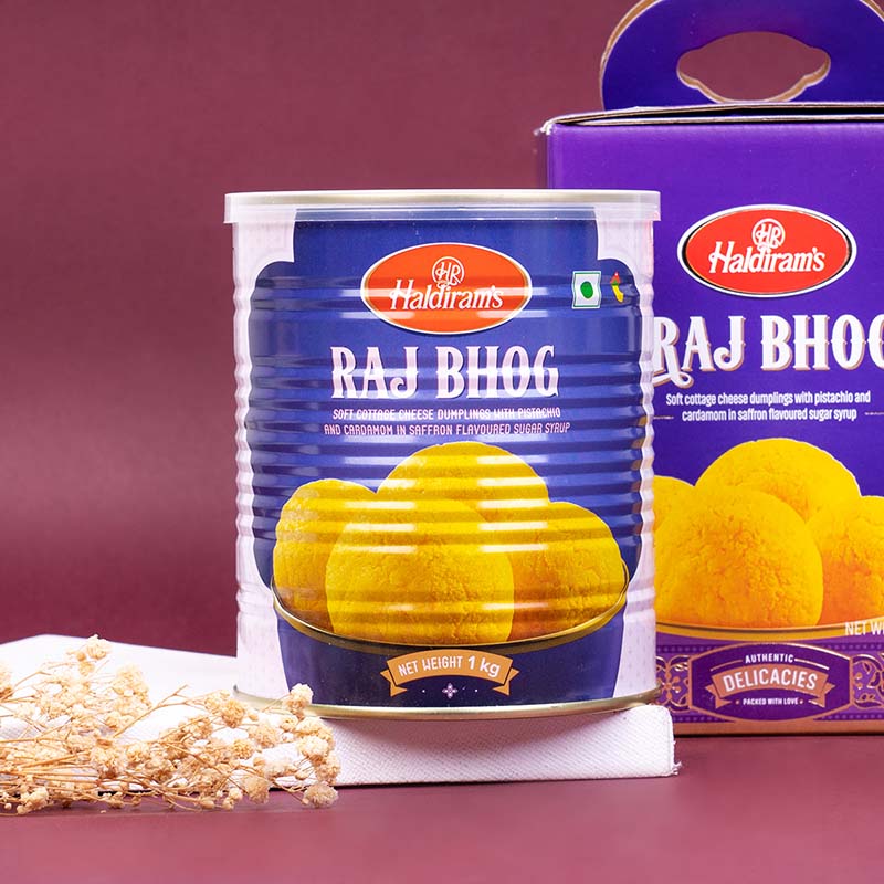 Send Set of 3 Rakhis with Haldiram Raj Bhog Online | Rakhibazaar.com